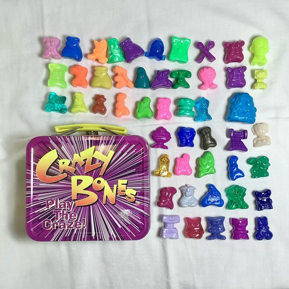 gogos | Toys | Vtg 9s Gogos Crazy Bones Lot Of 50 With Tin Retro Gogos ...